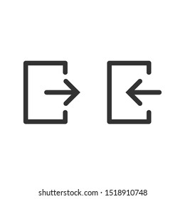 Exit Entry Symbol Icon Vector Illustration Stock Vector (Royalty Free ...