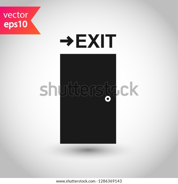 Exit Icon Door Sign Door Vector 库存矢量图（免版税）1286369143 | Shutterstock