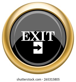Exit Icon Internet Button On White Stock Vector (Royalty Free ...