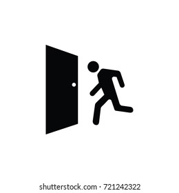Exit Icon On White Background Stock Vector (Royalty Free) 721242322 ...