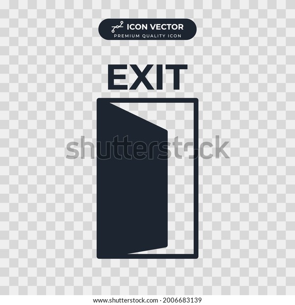 Exit Icon Symbol Template Graphic Web Stock Vector (Royalty Free ...