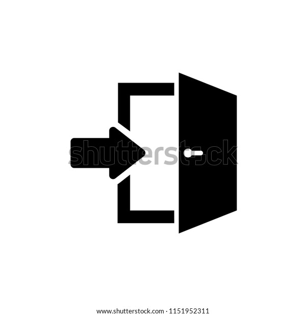 Exit Icon Vector Exit Door Symbol Stock Vector (Royalty Free) 1151952311