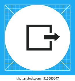 Exit Log Out Sign Stock Vector (Royalty Free) 518885647 | Shutterstock