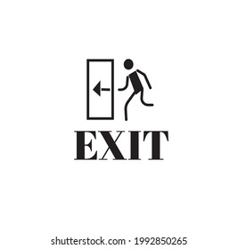 Exit Logo Clipart Icon Minimalist Illustration Stock Vector (Royalty ...