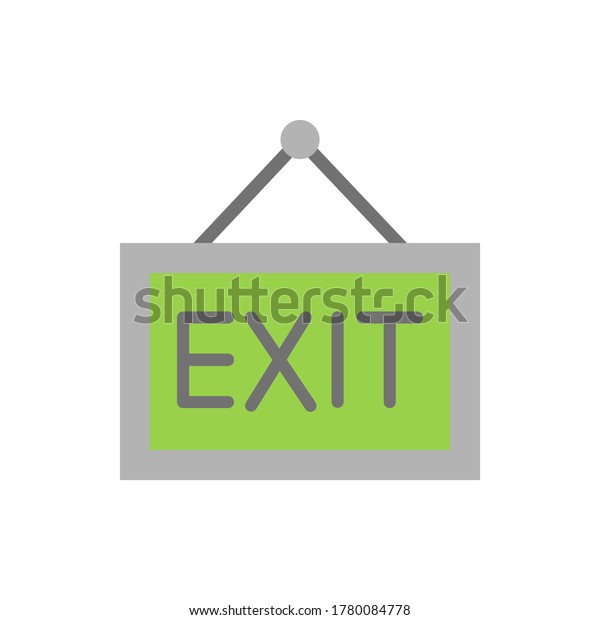Exit Museum Icon Simple Color Vector Stock Vector (Royalty Free ...