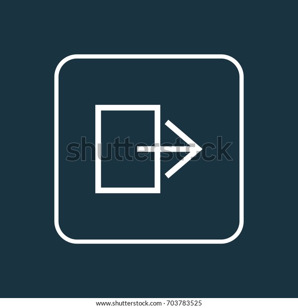 Exit Outline Symbol Premium Quality Isolated Stock Vector (Royalty Free ...