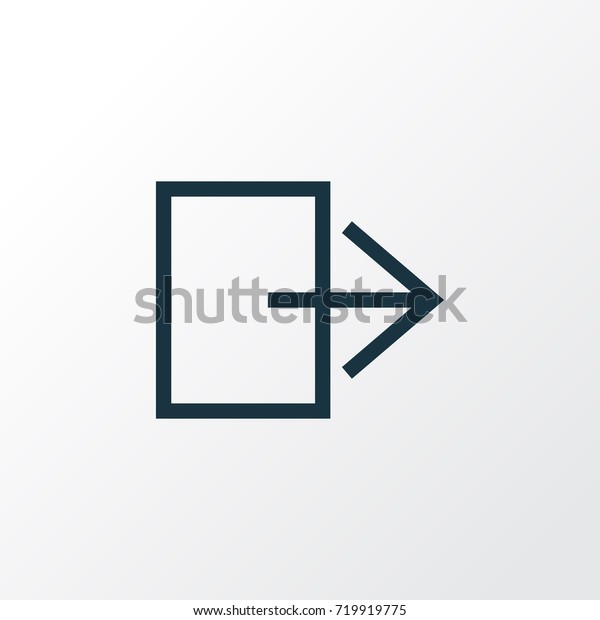 Exit Outline Symbol Premium Quality Isolated Stock Vector (Royalty Free ...