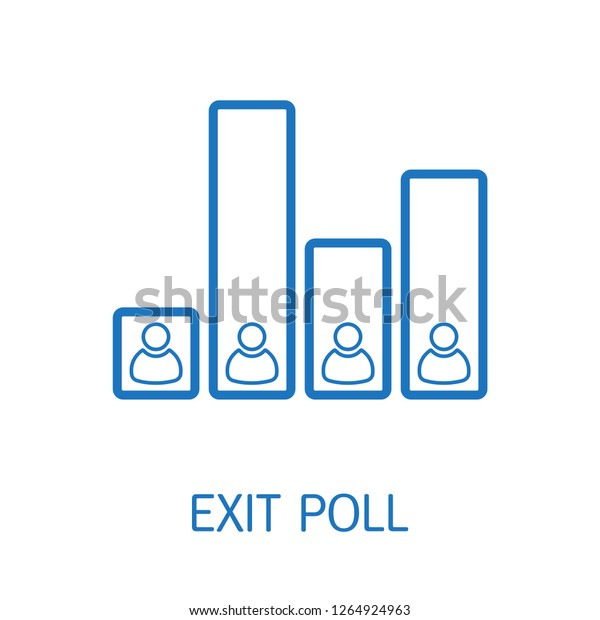 Exit Poll Diagram Vector Icon White Stock Vector (Royalty Free ...