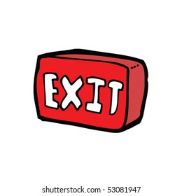 Cartoon Exit Sign: стоковая иллюстрация, 96847183 | Shutterstock