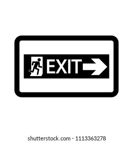 Exit Sign Vector Icon Stock Vector (Royalty Free) 1113363278 | Shutterstock