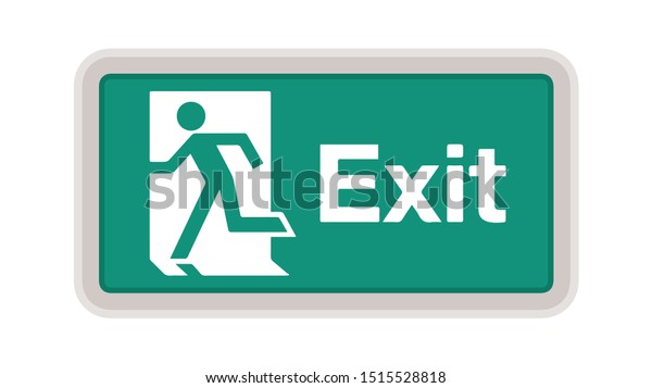 Exit Sign Vector Exit Way Symbol Stock Vector (Royalty Free) 1515528818 ...