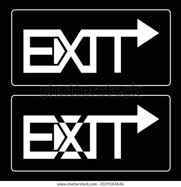 Salir del vector de dirección de: vector de stock (libre de regalías ...