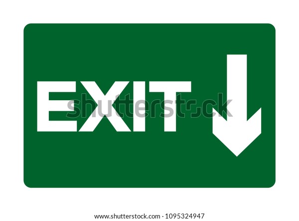 Exit Symbol Sign, Vector Illustration, Isolate On White Background ...
