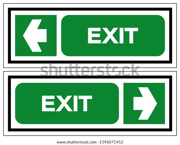 Vektor Stok Exit Symbol Sign Vector Illustration Isolate (Tanpa Royalti ...