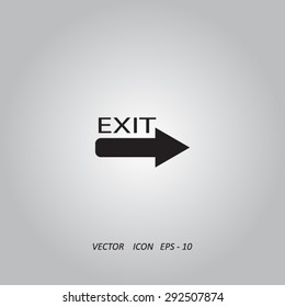 Exit Vector Icon Stock Vector (Royalty Free) 292507874 | Shutterstock