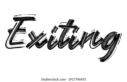 Fiction Typography Black Text Hand Written Stock Vector (Royalty Free ...