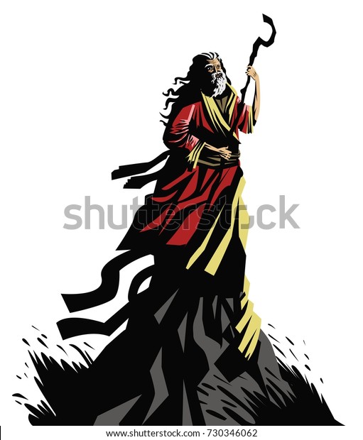 Exodus Moses Staff Sea Stock Vector (Royalty Free) 730346062 | Shutterstock