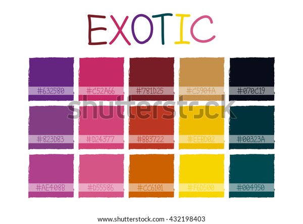 Tono de color exótico con ilustración: vector de stock (libre de ...