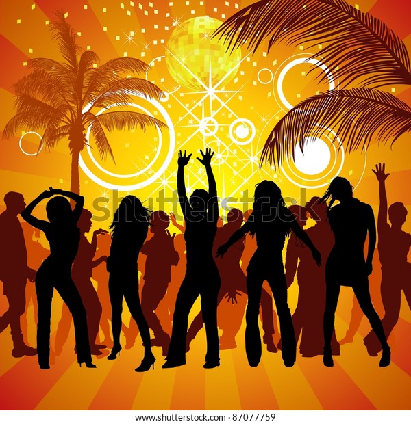 Exotic Party Colored Background Illustration Vector Stock Vector ...
