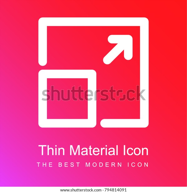 Expand Button Red Pink Gradient Material Stock Vector (Royalty Free ...