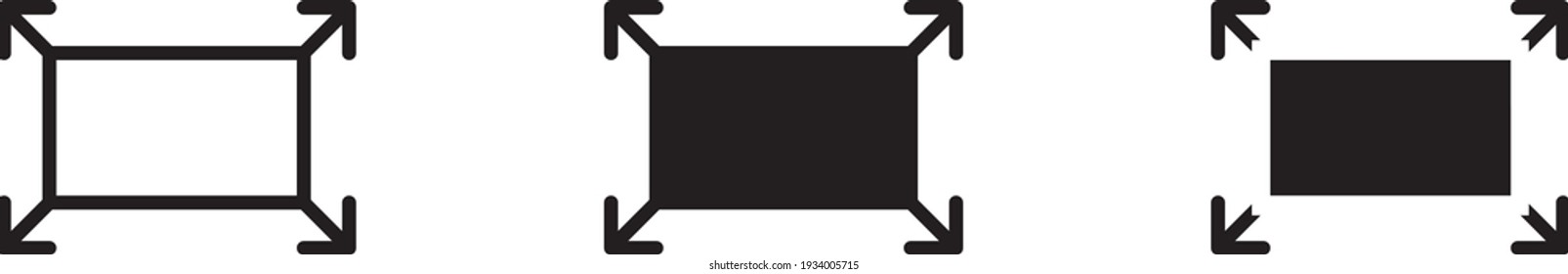 Expand Icons Vector Illustration Stock Vector (Royalty Free) 1934005715 ...