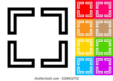 Expand Symbol Line Icon Different Color Stock Vector (Royalty Free ...