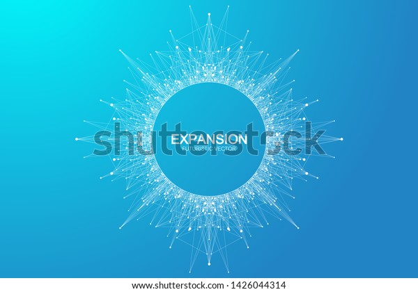 Expansion Life Colorful Explosion Background Connected Stock Vector ...