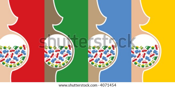 Expecting Baby Boy Vector Conceptual Illustration Stock Vector (Royalty ...