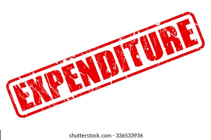 Expenditure Red Stamp Text On White Stock Vector (Royalty Free ...