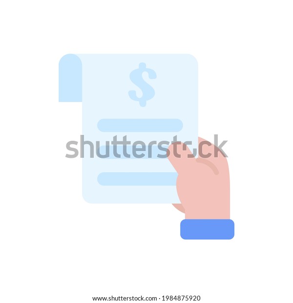 Expense Bill Receipt Paper Labeled Expenses Stock Vector (Royalty Free ...