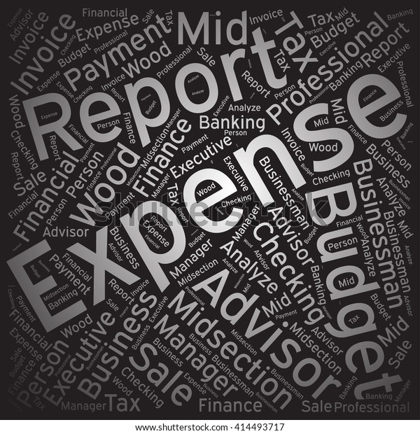 Expense Word Cloud Art Background Stock Vector (Royalty Free) 414493717 ...