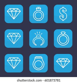 Expensive Icon Set 9 Outline Expensive Stock Vector (Royalty Free ...