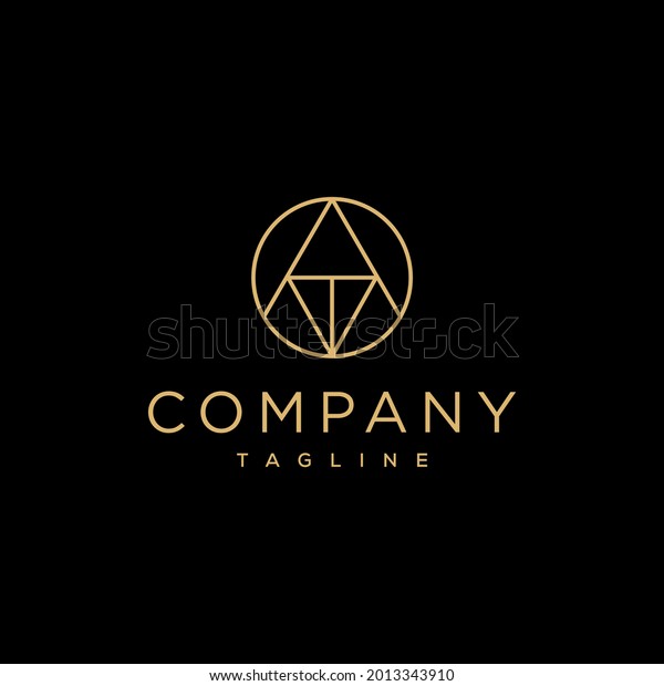 Expensive Luxury Circle Monoline Gold Logo Stock Vector (Royalty Free ...