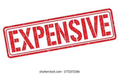 Expensive Sign Stamp On White Background Stock Vector (Royalty Free ...