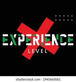 Experience Level Slogan Typography Graphicdesign Vector Stock Vector ...