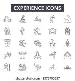 Experience Line Icons Signs Vector Set Stock Vector (Royalty Free ...
