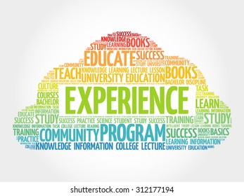 Experience Word Cloud Business Concept Stock Vector (Royalty Free ...