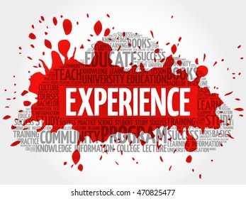 Experience Word Cloud Collage Education Concept Stock Vector (Royalty ...