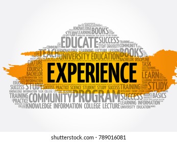 Experience Word Cloud Collage Education Concept Stock Vector (Royalty ...