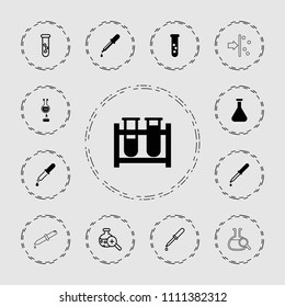 Experiment Icon Collection 13 Experiment Filled Stock Vector (Royalty ...