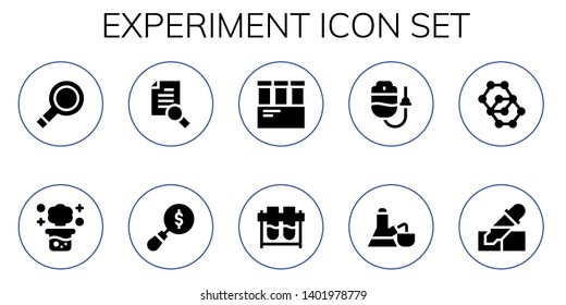 Experiment Icon Set 10 Filled Experiment Stock Vector (Royalty Free ...