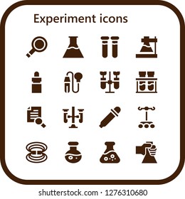 Experiment Icon Set 16 Filled Experiment Stock Vector (Royalty Free ...