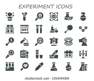 Experiment Icon Set 30 Filled Experiment Stock Vector (Royalty Free ...