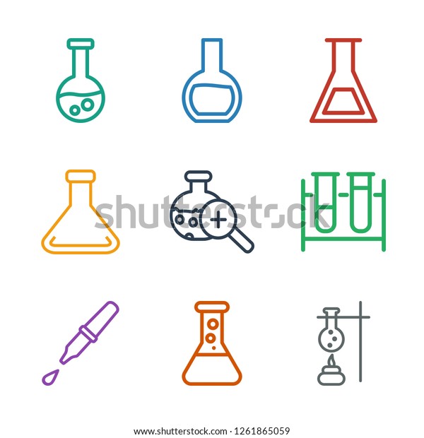 Experiment Icons Trendy 9 Experiment Icons Stock Vector (Royalty Free ...