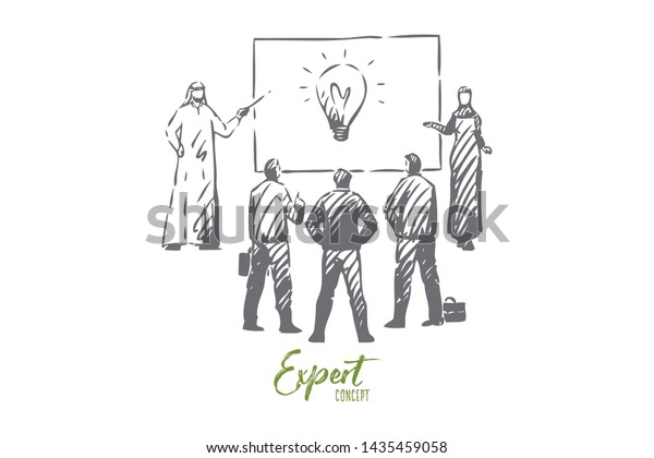 Expert Concept Sketch Isolated Vector Illustration Stock Vector ...