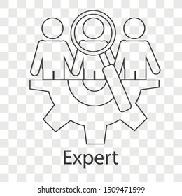 Expert Icon Concept On Transparency Background Stock Vector (Royalty ...