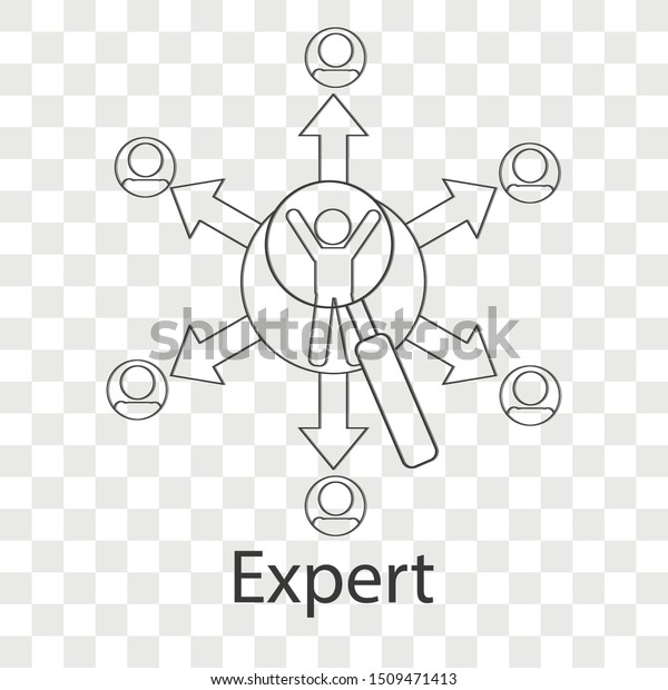 Expert Icon Concept On Transparency Background Stock Vector (Royalty ...