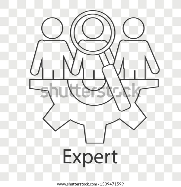 Expert Icon Concept On Transparency Background Stock Vector (Royalty ...