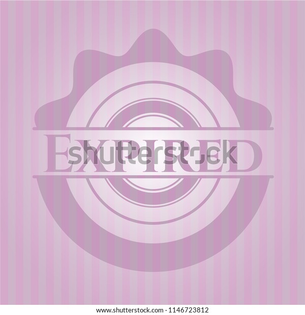 Expired Badge Pink Background Stock Vector (Royalty Free) 1146723812 ...