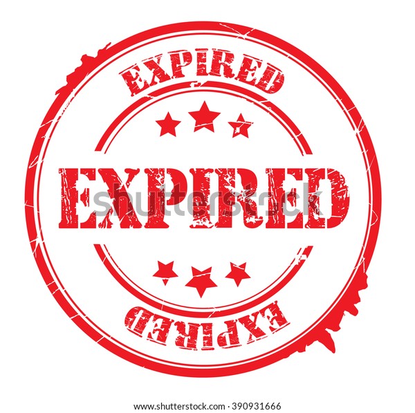 Expired Stamp On White Vector Illustration: เวกเตอร์สต็อก (ปลอดค่า ...